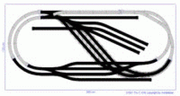 modellplan - Trix H0 C Gleisplan 240 X 120 cm