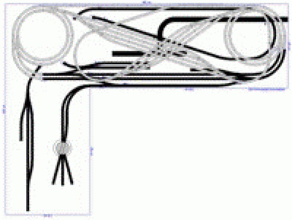 modellplan - Fleischmann H0 Profi-Gleis Gleisplan 400 X 300 cm