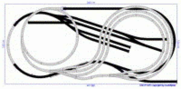 modellplan - Fleischmann H0 Profi-Gleis Gleisplan 260 X 120 cm